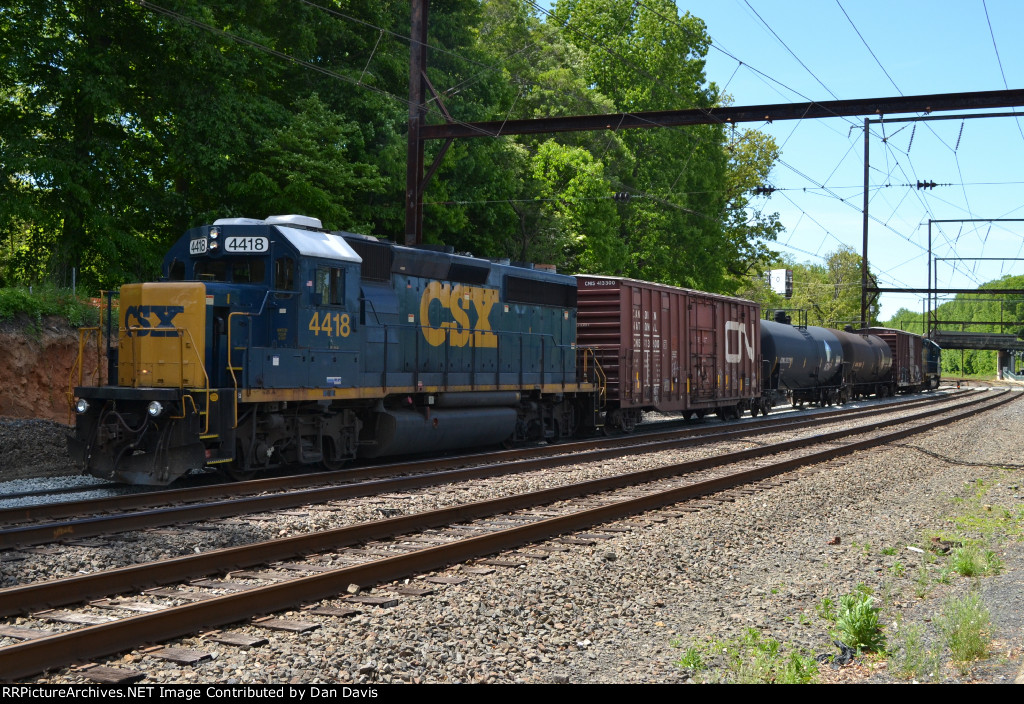 CSX GP38-2S 4418 on the rear of C770-17